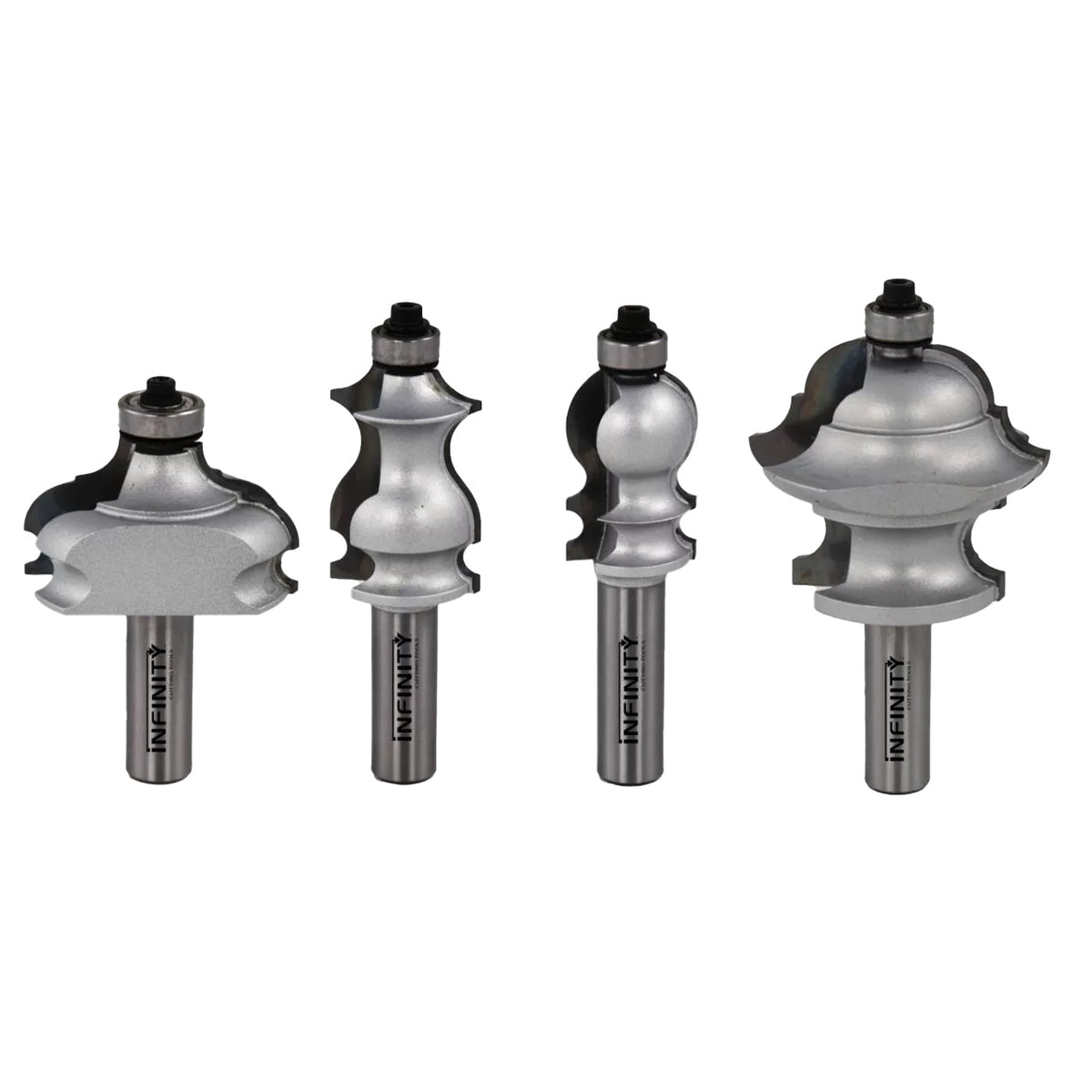 Infinity Tools 1/2" Shank 4-Pc. Multi-Profile Router Bit Set – Infinity ...