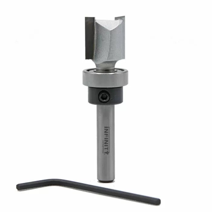 Infinity Tools 1/4" Shank Straight Router Bit w/ Top Bearing – Infinity ...