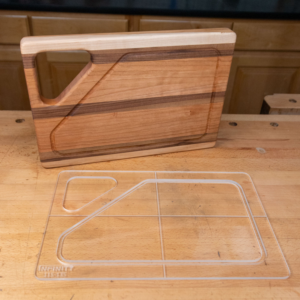 Rectangular Cutting Board Template with Triangular Handle – Infinity ...