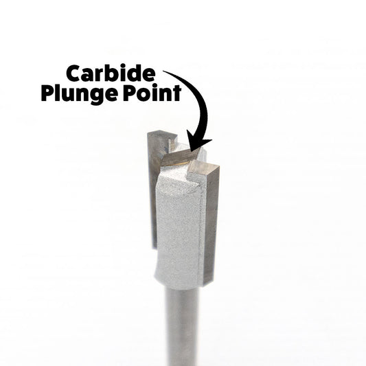 Infinity Tools 1/4" Shank Straight Router Bits w/ Plunge Point ...