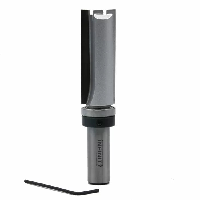 Infinity Tools 1/2" Shank Straight Router Bit w/ Plunge Point & Top Be ...