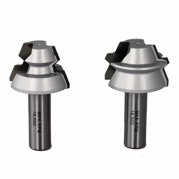 Infinity Tools 1/2" Shank 22.5° Lock Miter Router Bit Set w/ Setup Blo ...