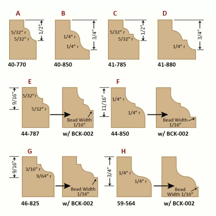 Infinity Tools 1/2" Shank Ogee Router Bits – Infinity Cutting Tools