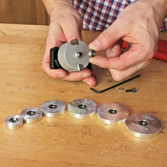 Infinity Tools Mega Rabbet Router Bit Sleeves & Bearings, 1/4" Interna ...