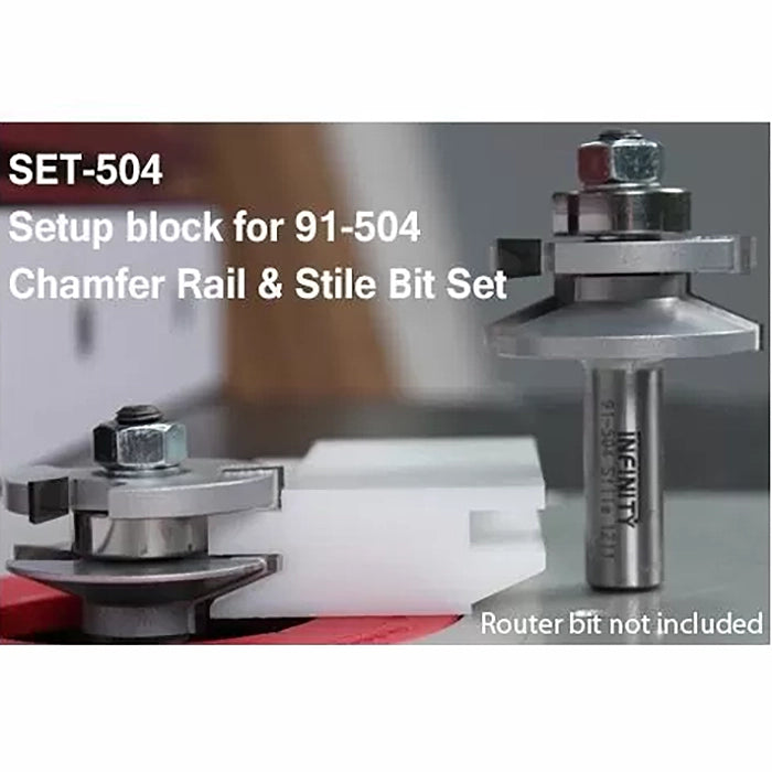 Infinity Tools Setup Block for 91-504 Chamfer Rail & Stile Bit Set ...